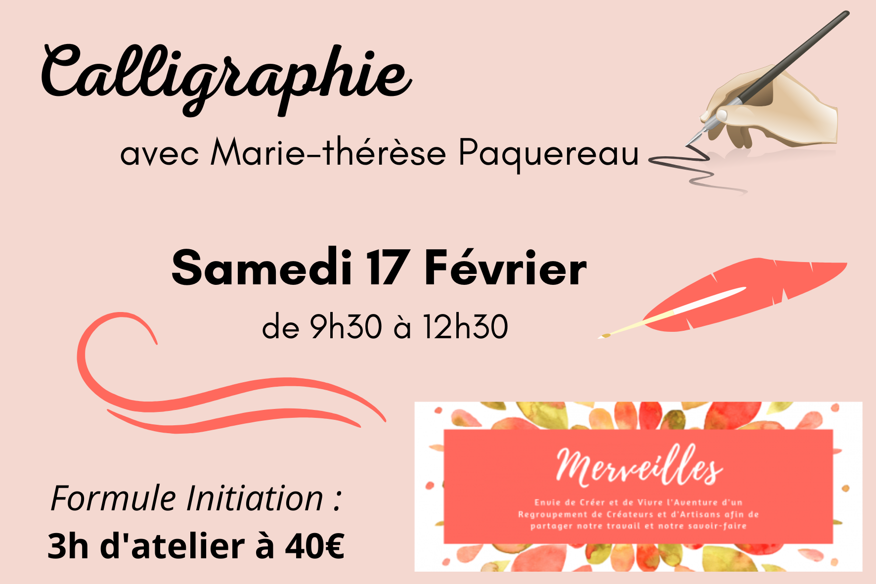 Samedi 17 Février à Saumur. Cours d’initiation à la Calligraphie à l ...